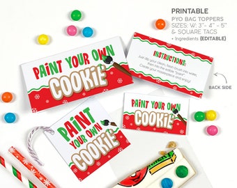 Christmas Bag Toppers PRINTABLES | Etsy