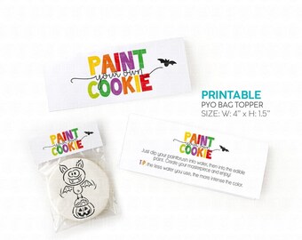 5 PYO Cookie Treat Bag Topper Printable Treat Bag - Etsy