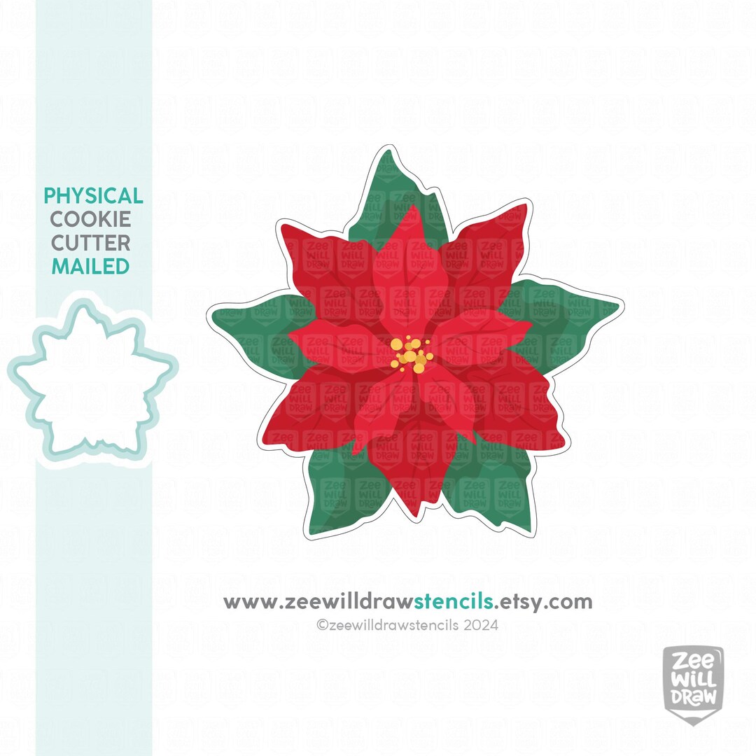 Poinsettia Cookie Cutter - Etsy