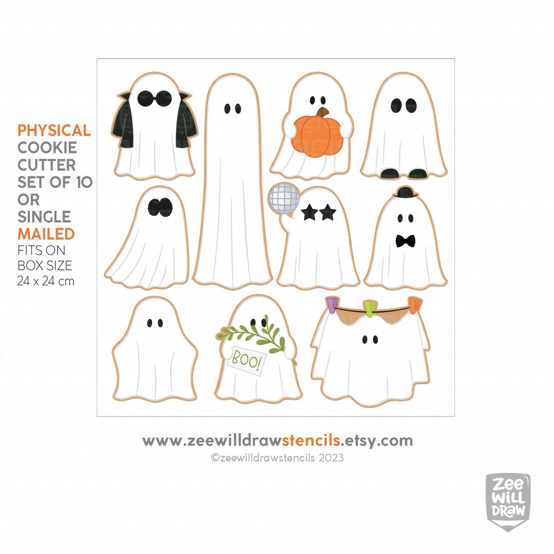 Box of Ghosts Set of 10 or Single Cookie Cutters - Etsy