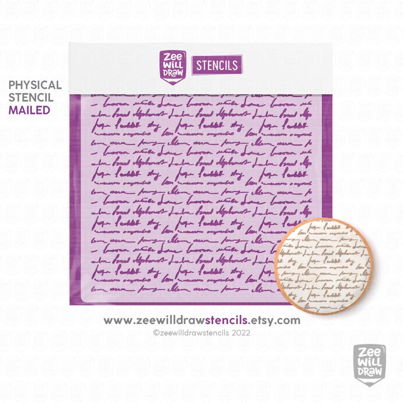 Script Stencils - Etsy
