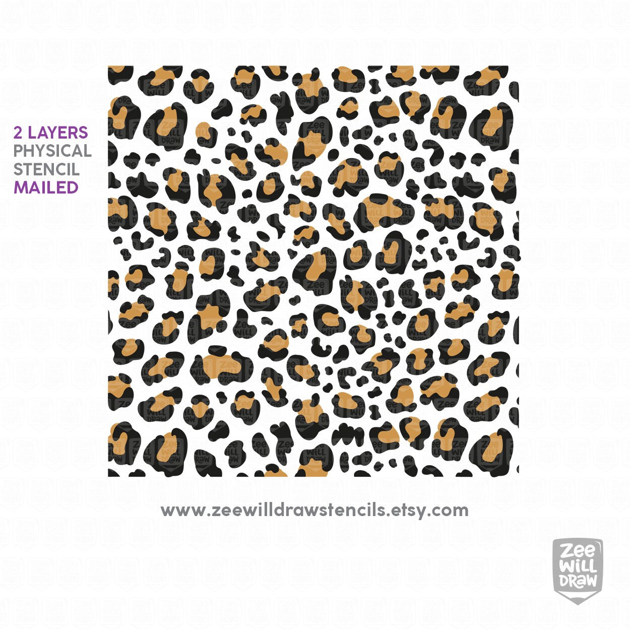 Leopard Spots Stencil - Single or 2 Layers - Etsy