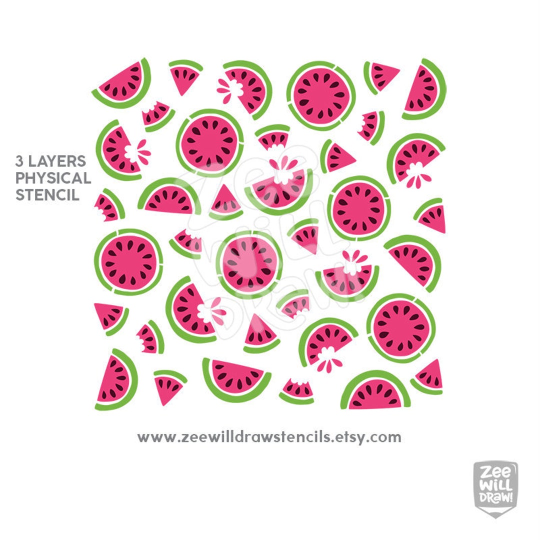 One in a Melon Stencil for Cookies, Cakes and Crafting - 3 Parts - Etsy