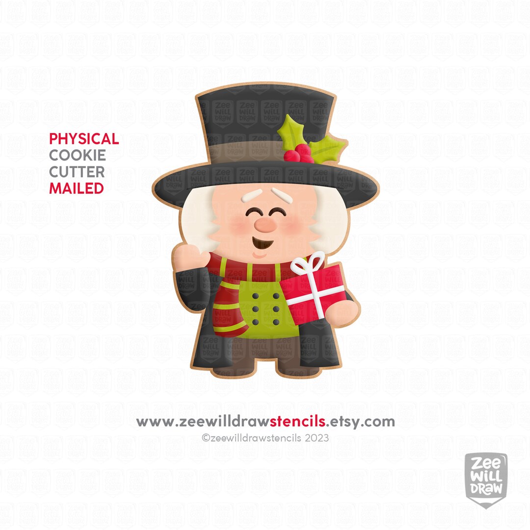 Ebenezer Scrooge Happy Cookie Cutter - Etsy