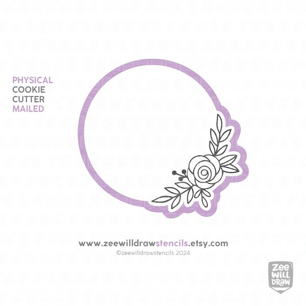 Floral Plaque Cookie Cutter - Etsy