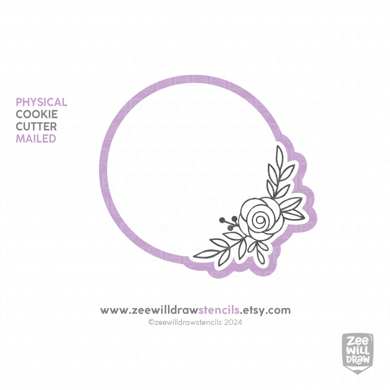 Floral Plaque Cookie Cutter - Etsy