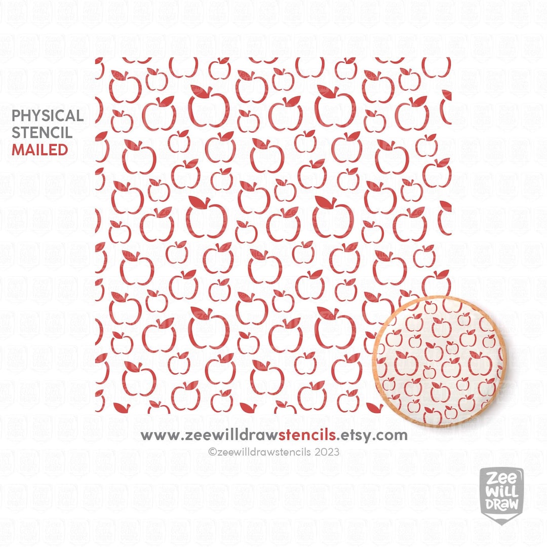 Apples Stencil for Cookies, Cakes and Crafting - Etsy