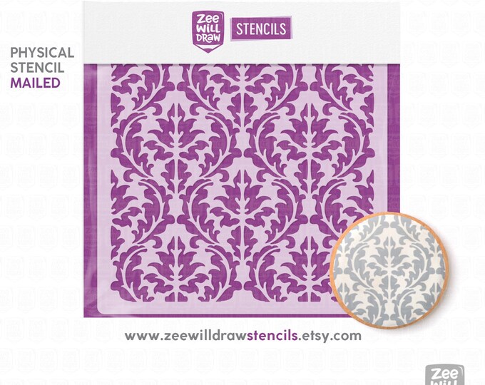 Damask 105 Stencil - Etsy