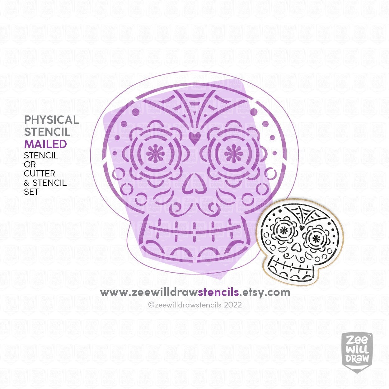 Sugar Skull, Catrina PYO Stencil - Etsy