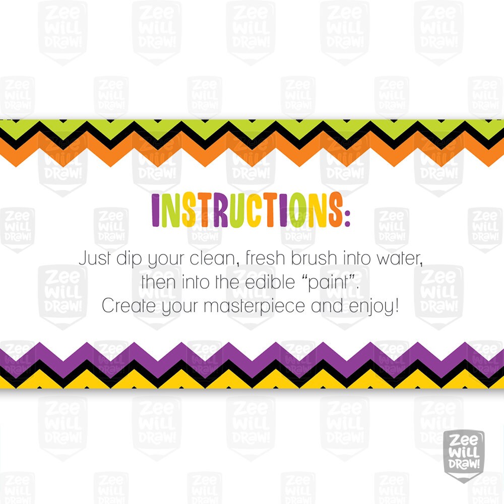 Paint Your Own Cookie Halloween Printable Bag Toppers. Set of - Etsy