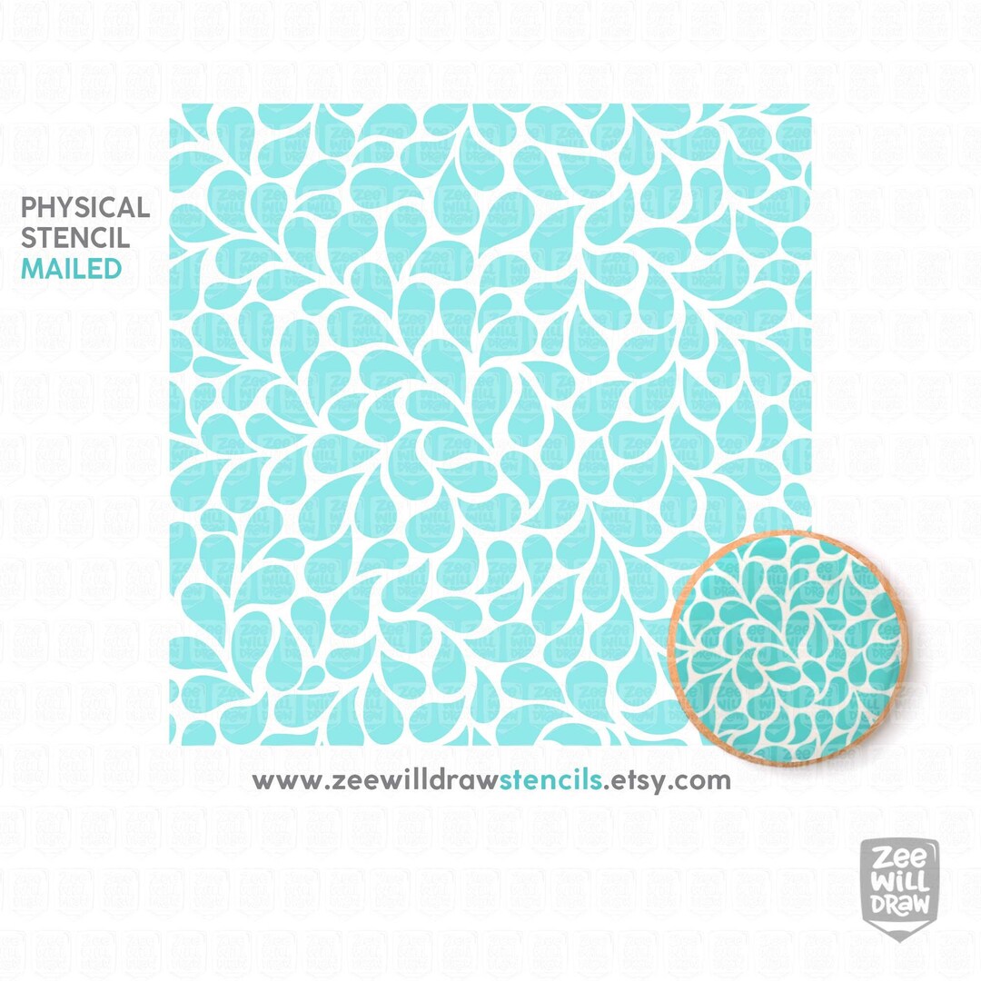 Water Drops Stencil for Cookies, Cakes and Crafting - Etsy
