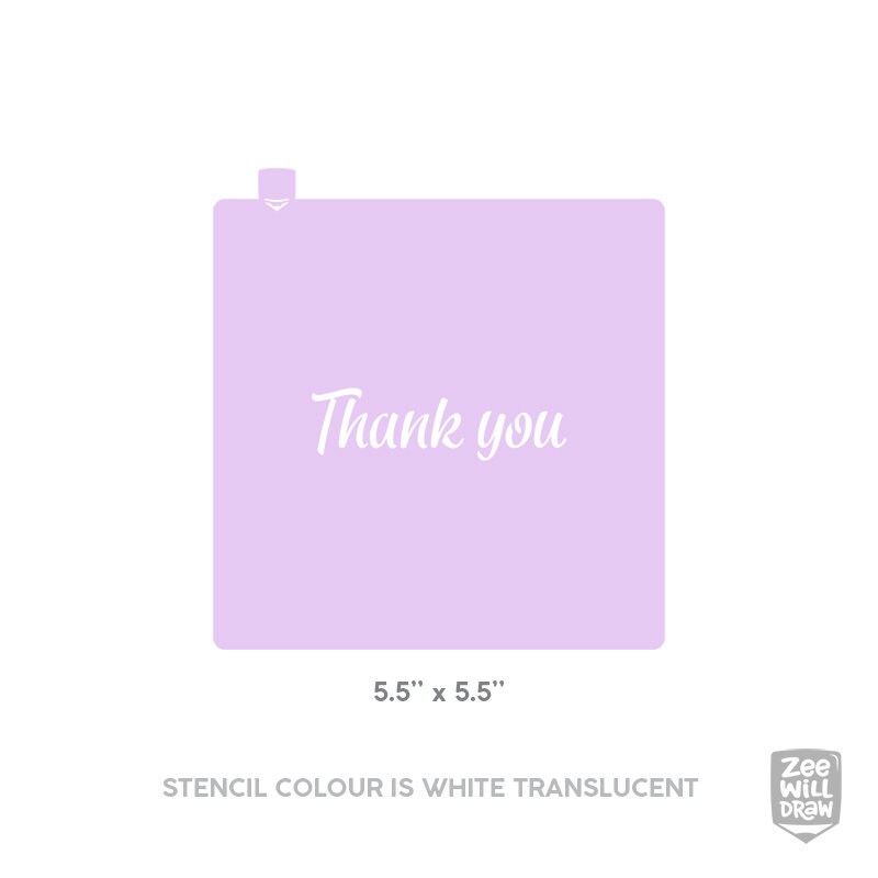 Thank You Stencil Physical Stencil - Etsy