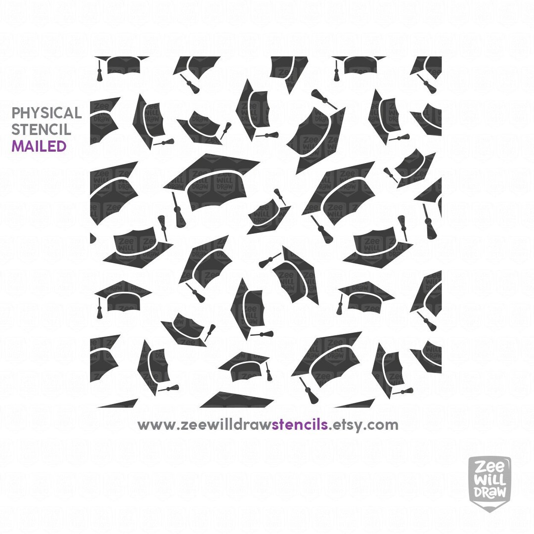 Graduation Caps Stencil for Cookies Cakes and Crafting - Etsy UK