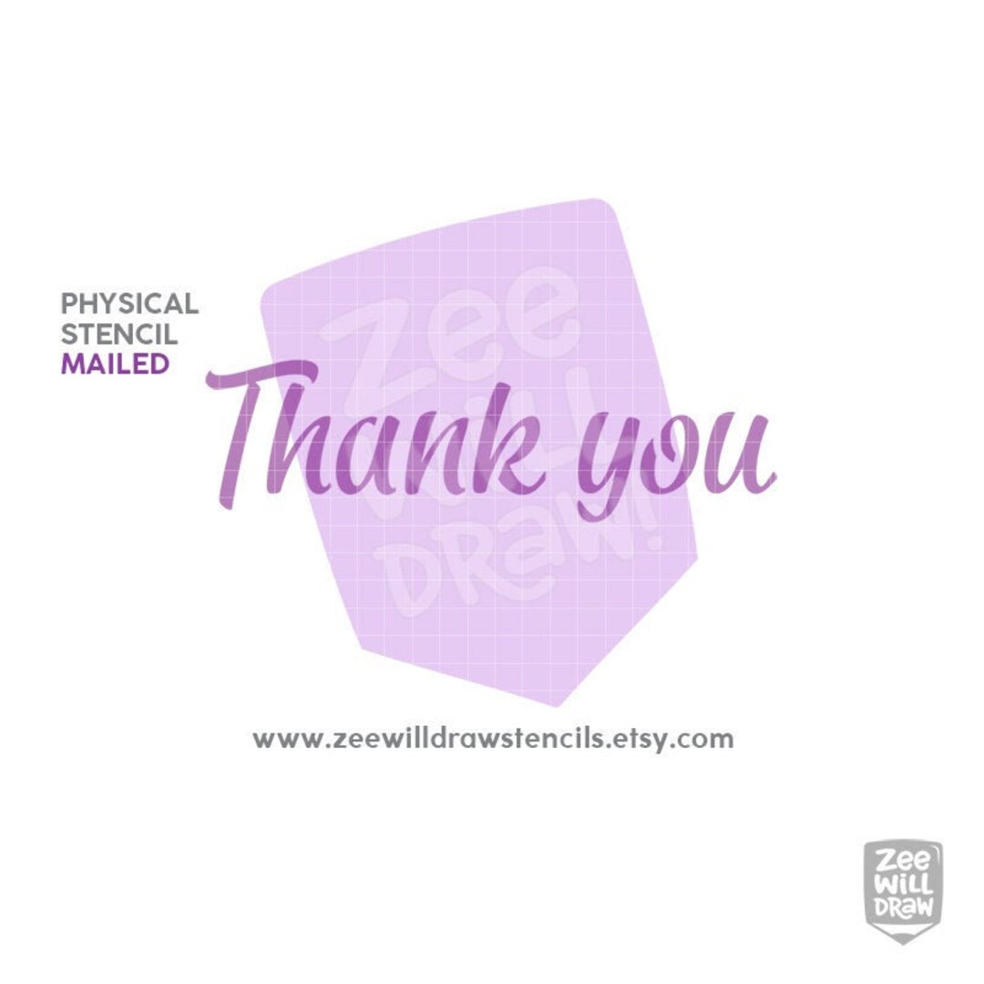 Thank You Stencil - Physical Stencil - Etsy