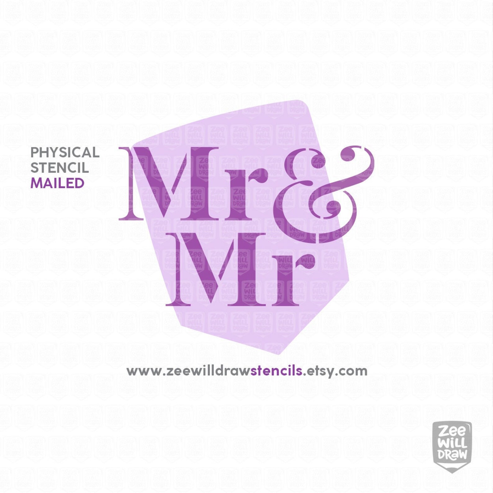 Mr & Mr Stencil for Cookies, Cakes and Crafting - Etsy