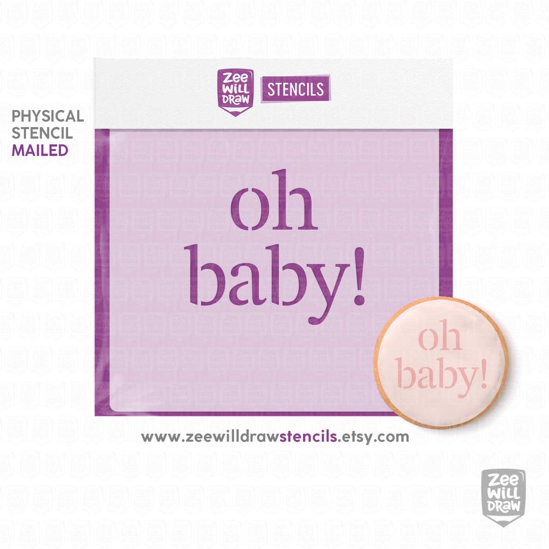 Oh Baby! Stencil - Etsy
