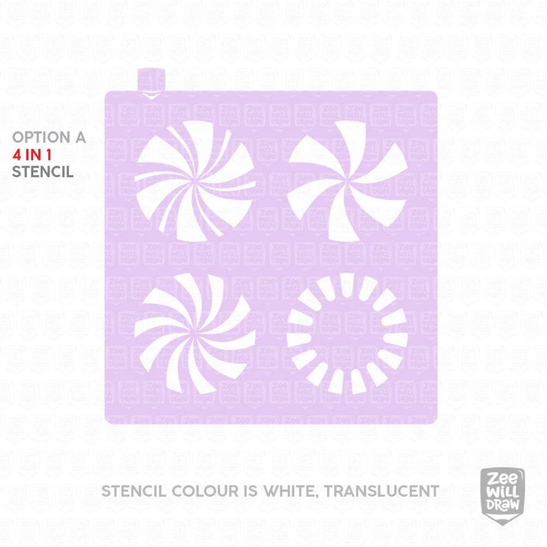 Peppermint Candy Stencil for Cookies, Cupcakes and Crafting - Etsy