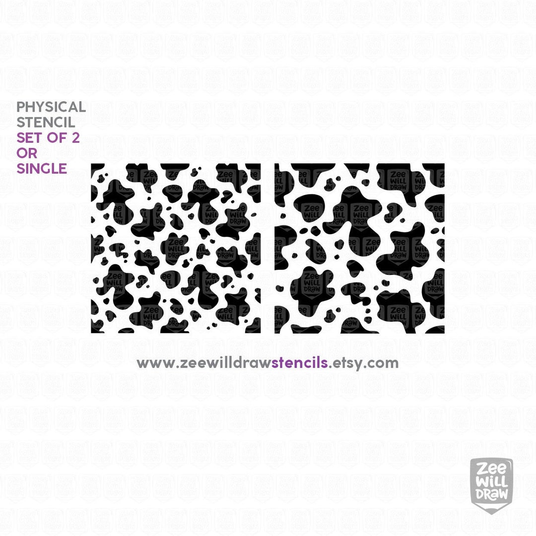 Cow Print Stencil for Cookies, Cakes and Crafting - SET of 2 or SINGLE ...