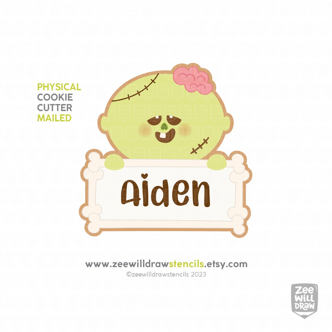 Zombie Plaque Cookie Cutter - Etsy