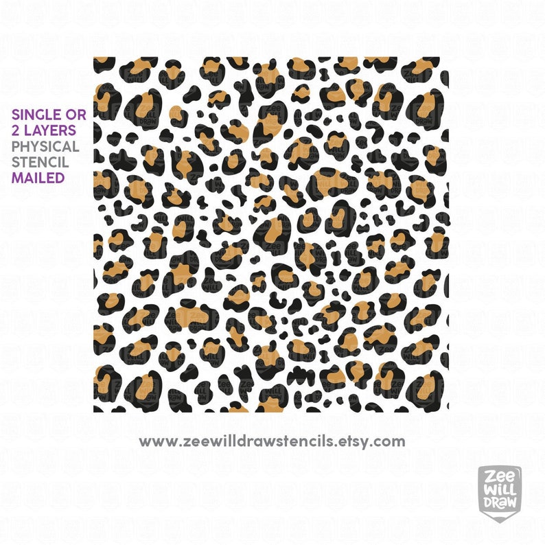 Leopard Spots Stencil Single or 2 Layers | Etsy