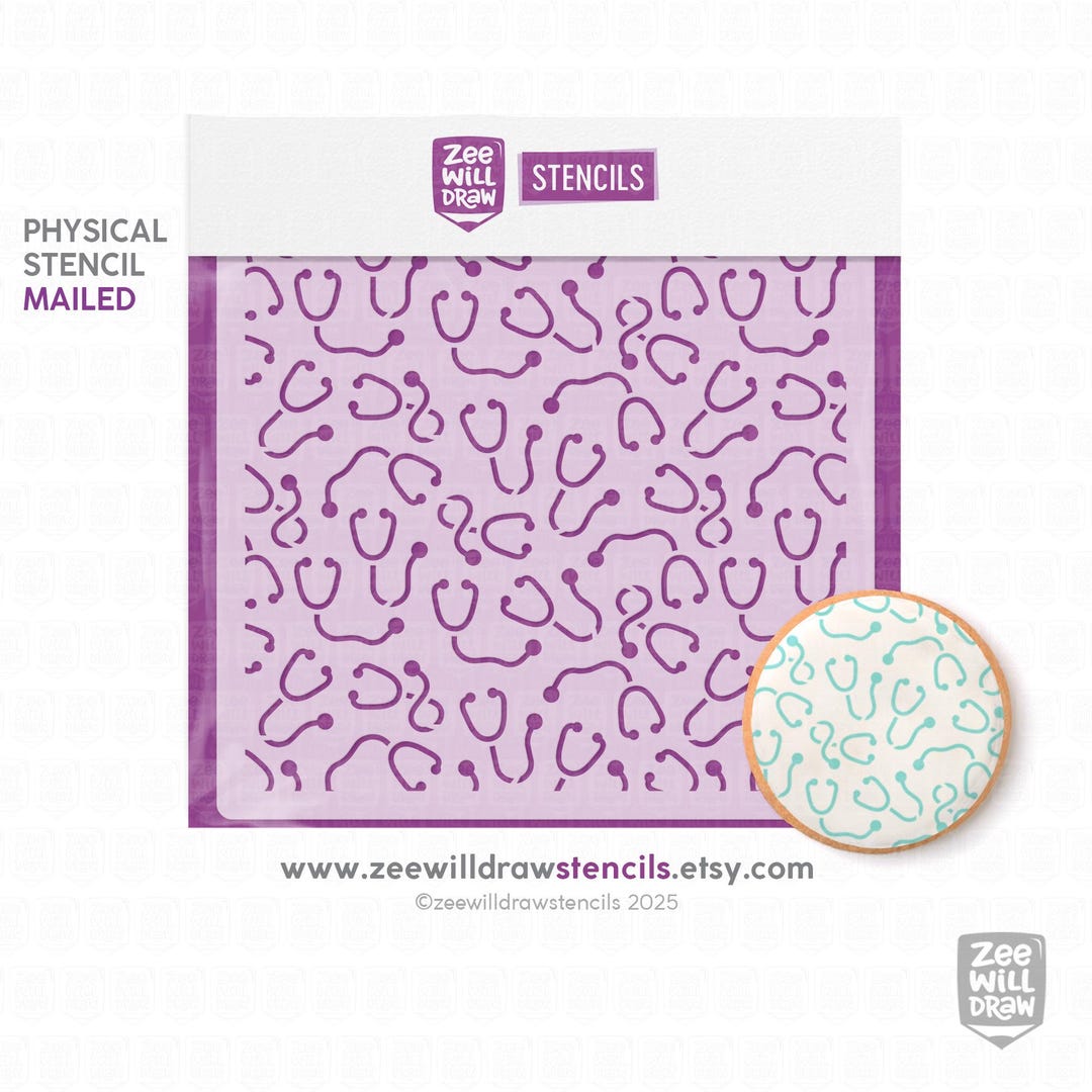Stethoscope Stencil for Cookies, Cakes and Crafting - Etsy