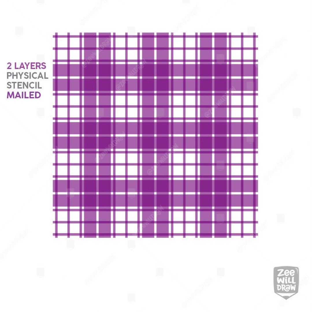 Plaid Stencil for Cookies, Cakes and Crafting - Etsy