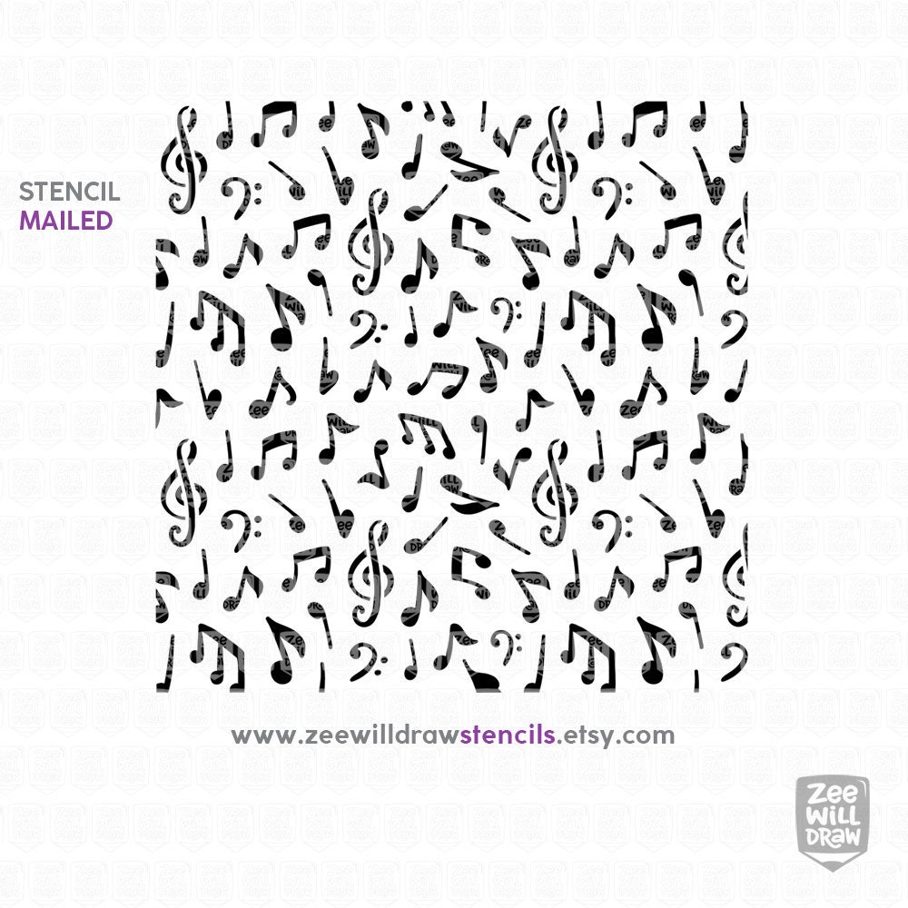 Music Notes Stencil for Cookies Cakes and Crafting - Etsy
