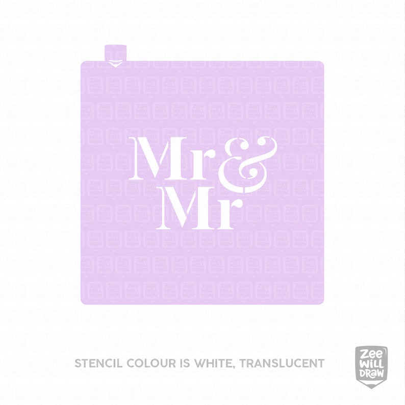 Mr & Mr Stencil for Cookies, Cakes and Crafting - Etsy