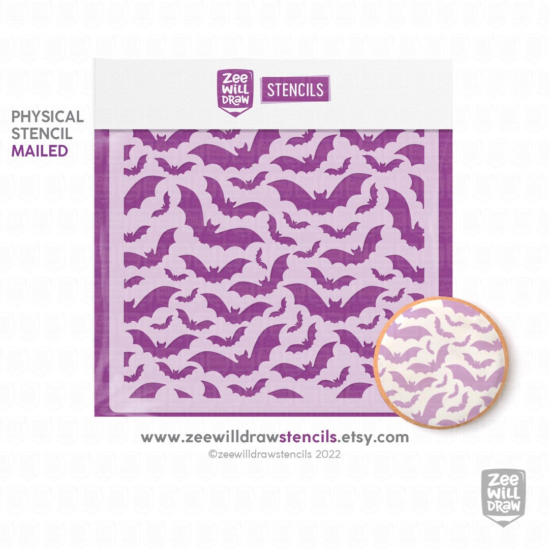 Bats Scatter Stencil for Cookies, Cakes and Crafting - Etsy