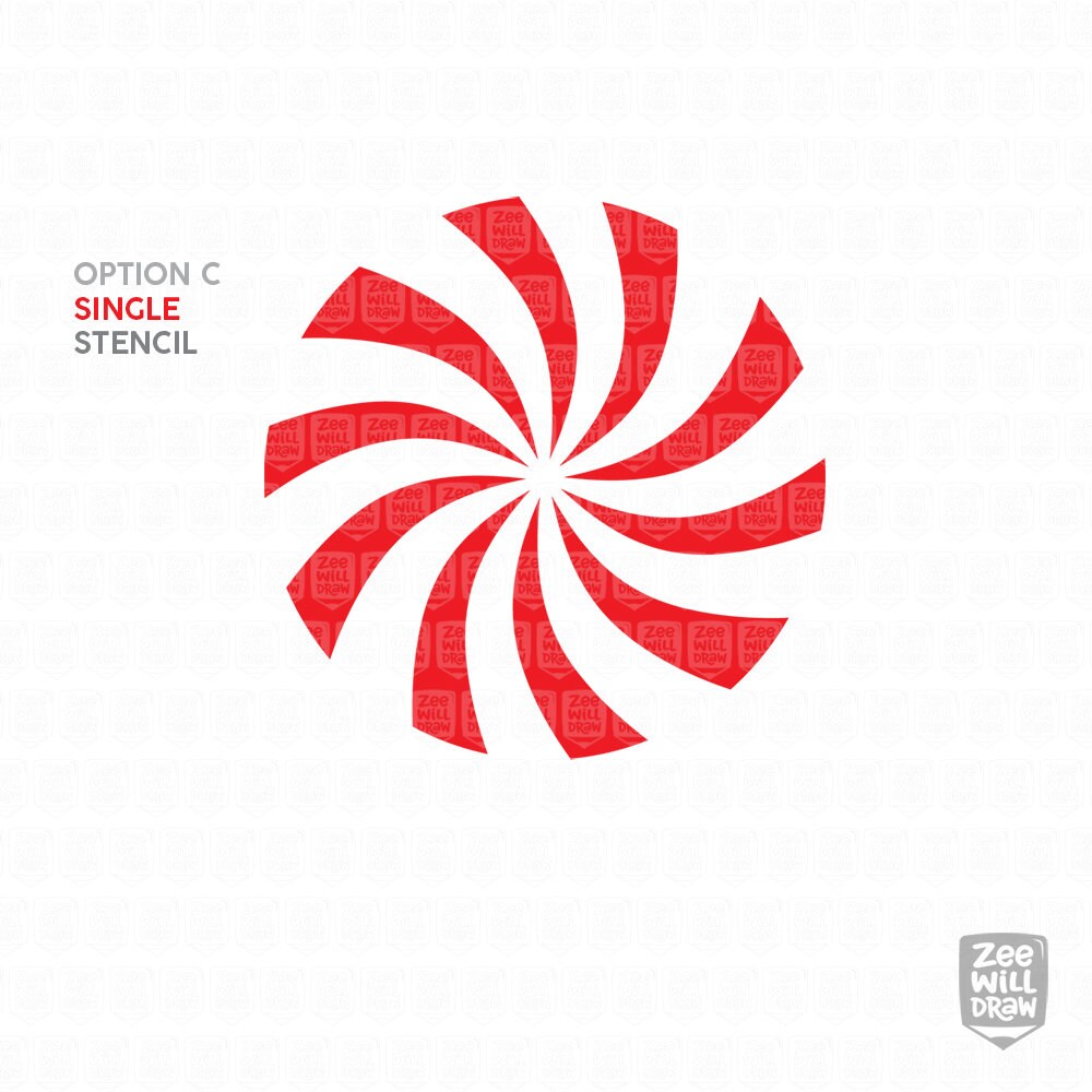 Peppermint Candy Stencil for Cookies, Cupcakes and Crafting - Etsy