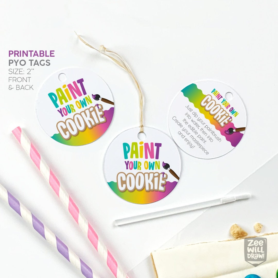 PYO Cookie PRINTABLE Tags - Etsy