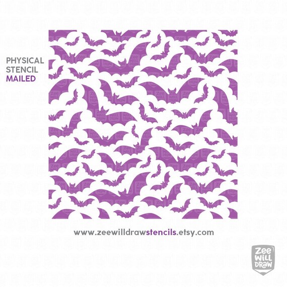 Bats Scatter Stencil for Cookies Cakes and Crafting - Etsy