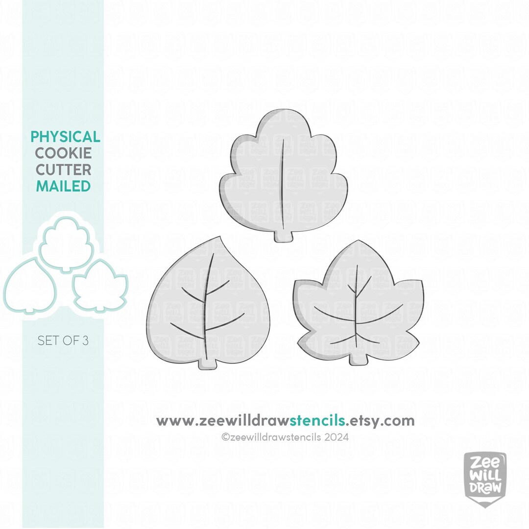 Autumn Leaves Cookie Cutter Set of 3 - Etsy