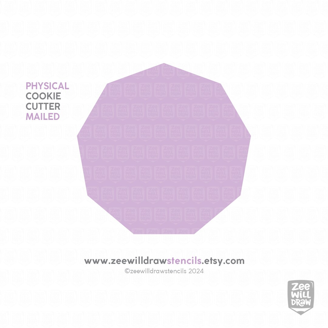 Nonagon Plaque Cookie Cutter - Etsy