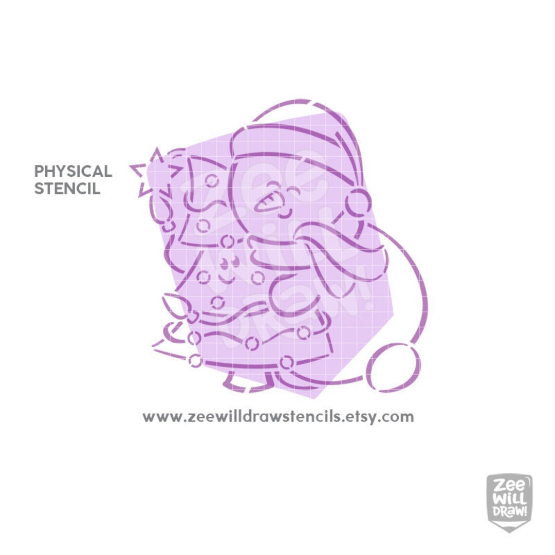 Cuddling Snowman PYO Stencil - Etsy