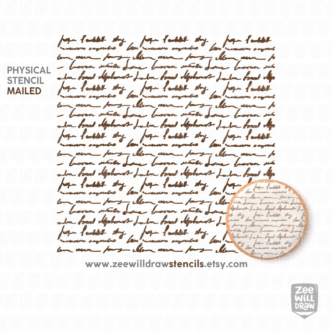 Vintage Script Stencil for Cookies, Cakes and Crafting - Etsy