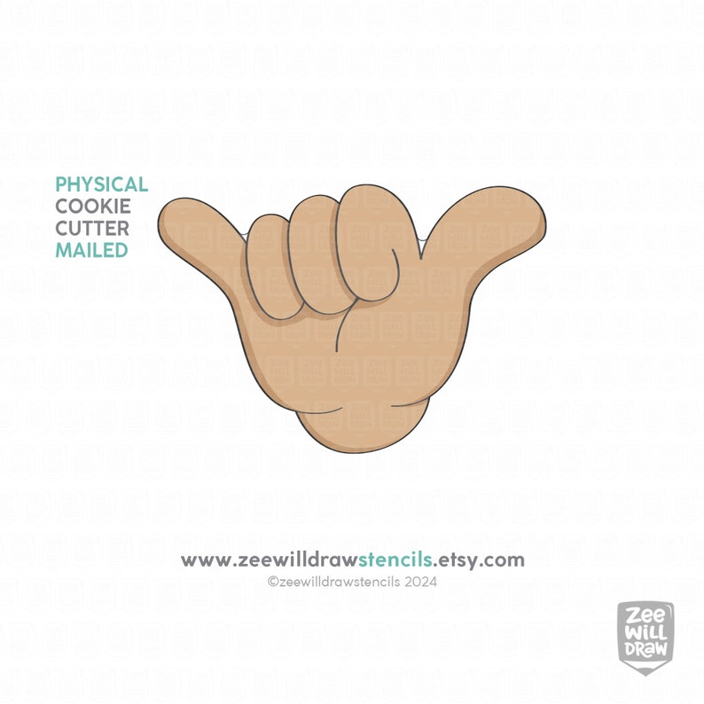 Shaka Hand Cookie Cutter - Etsy