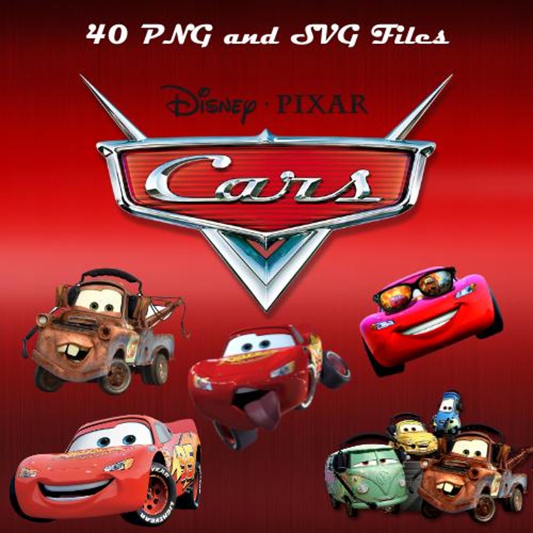 Disney Pixar Cars SVG & PNG Bundle 40 Digital Files - Etsy