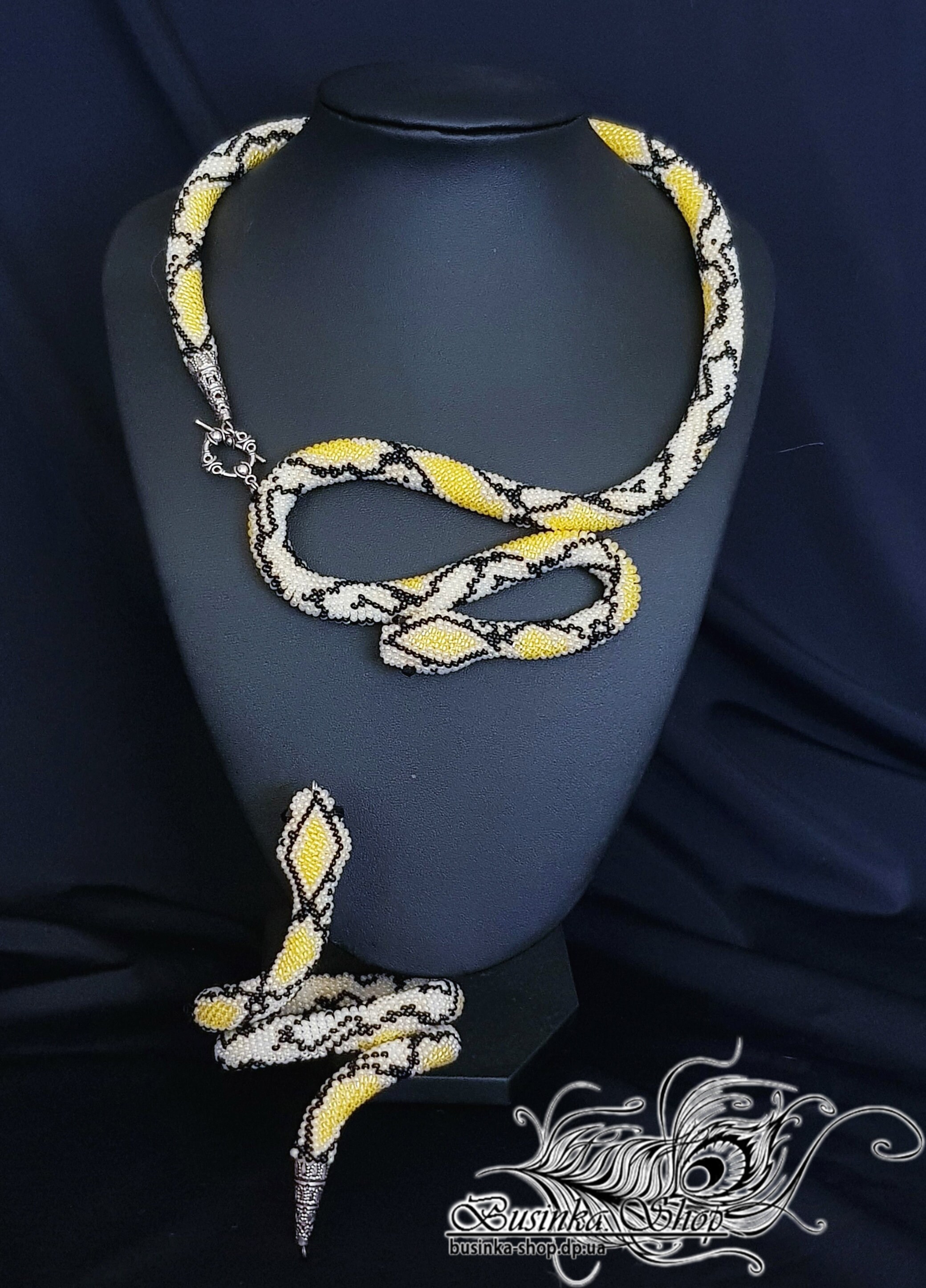 Set Golden python necklace slece bracelet / | Etsy