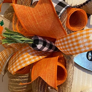 Easter Buffalo Check Wreath, Easter Wreath, Easter Bunny Wreath, Easter ...