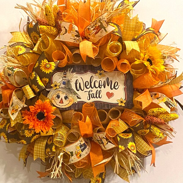 Scarecrow Wreath - Etsy