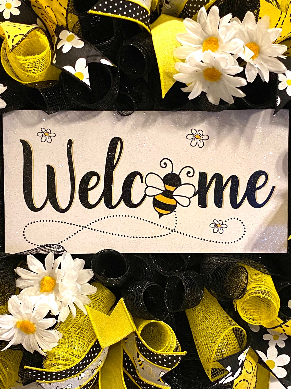 Bumble Bee Wreath, Bee Wreath, Bee Welcome Wreath, Welcome Bumble Bee ...