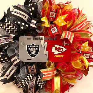 House Divided Wreath House Divided Wreaths Football Fan - Etsy