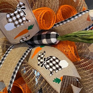 Easter Buffalo Check Wreath, Easter Wreath, Easter Bunny Wreath, Easter ...