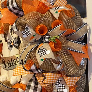 Easter Buffalo Check Wreath, Easter Wreath, Easter Bunny Wreath, Easter ...