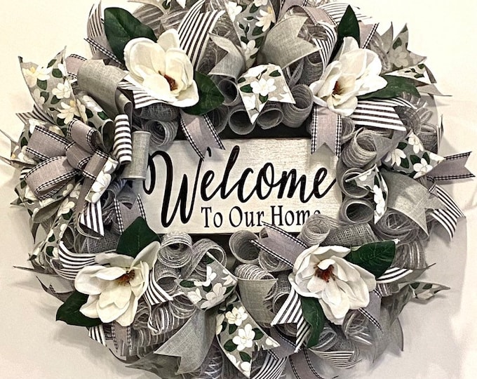 Magnolia Wreath, Summer Wreath, Everyday Wreath, Magnolia Wreaths ...