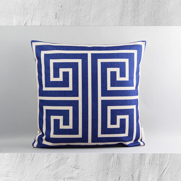 Greek Key Pillow - Etsy