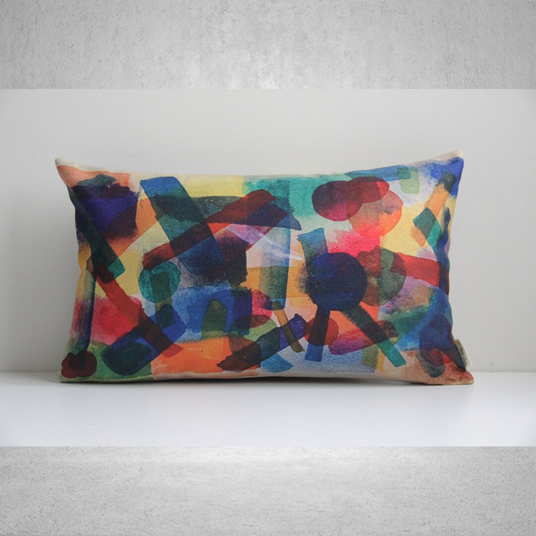 Wassily Kandinsky Abstract Art 1961 Throw Pillow Cover 20"x12 ...