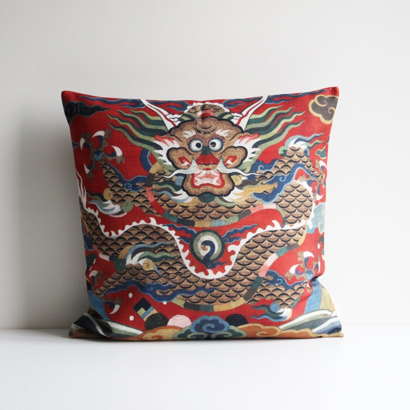 Asian Dragon Pillow - Etsy