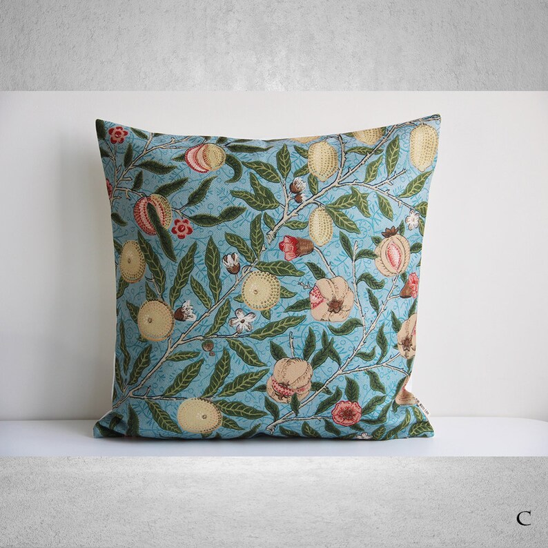 William Morris Pattern Throw Pillow Cover Morris Art Cushion - Etsy